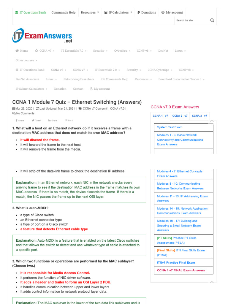 Ethernet Switching | PDF