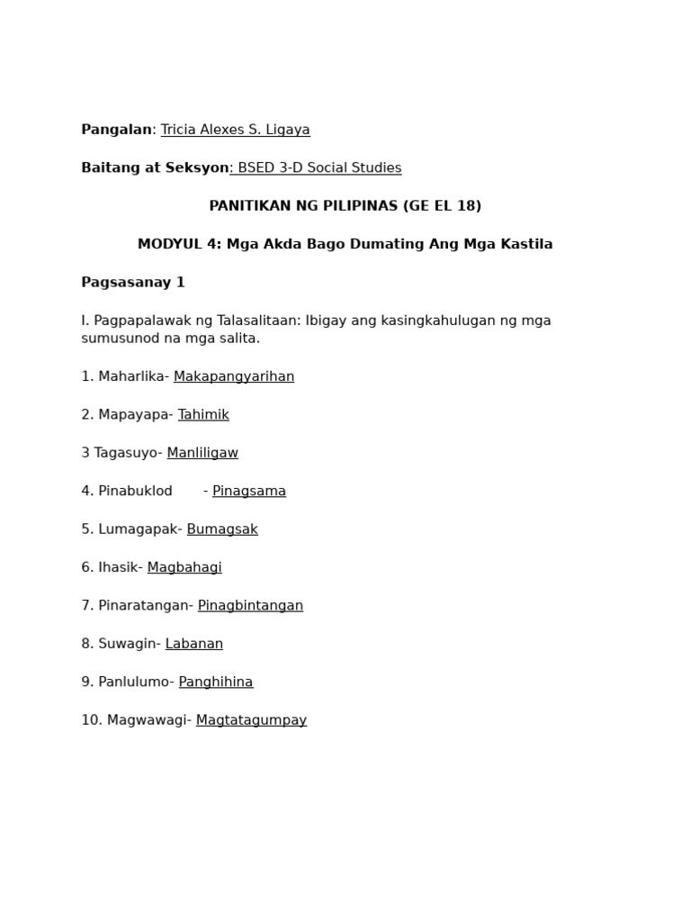 Modyul 4 Ge El 18 | PDF