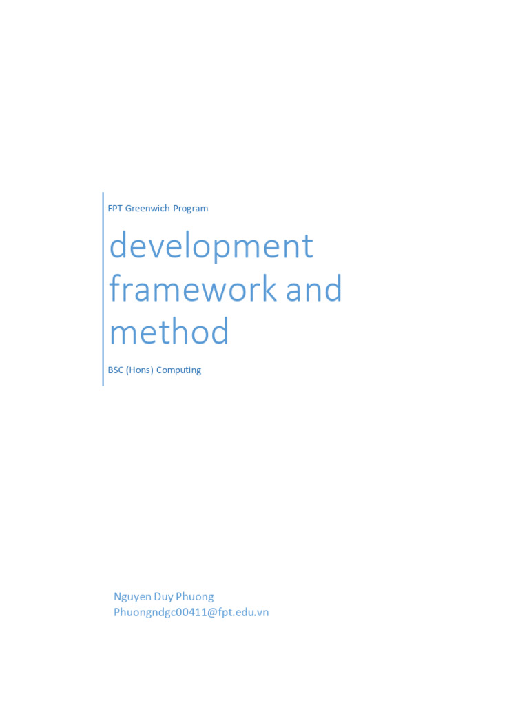 Phuongnd Development Frameworks and Methods | PDF | Business | Business