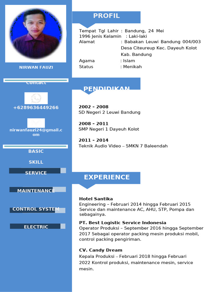 CV - Nirwan Fauzi | PDF