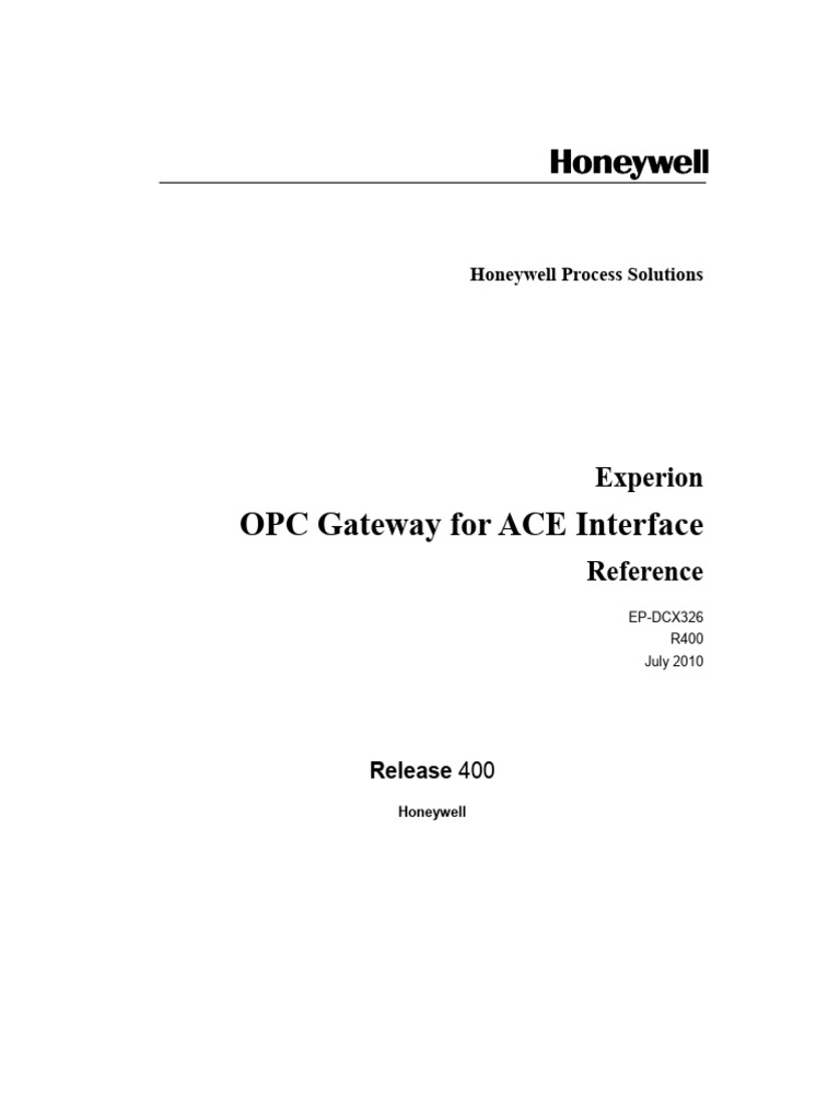 OPC Gateway For ACE Interface Reference EP-DCX326 | PDF