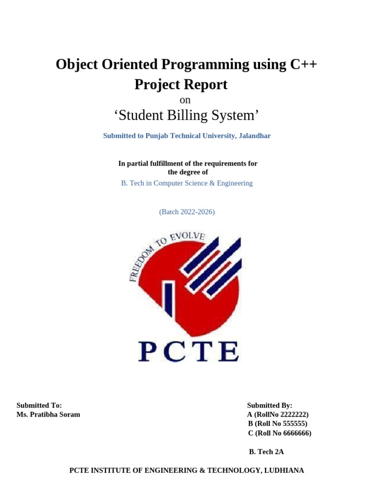 OOP - Project Report | PDF