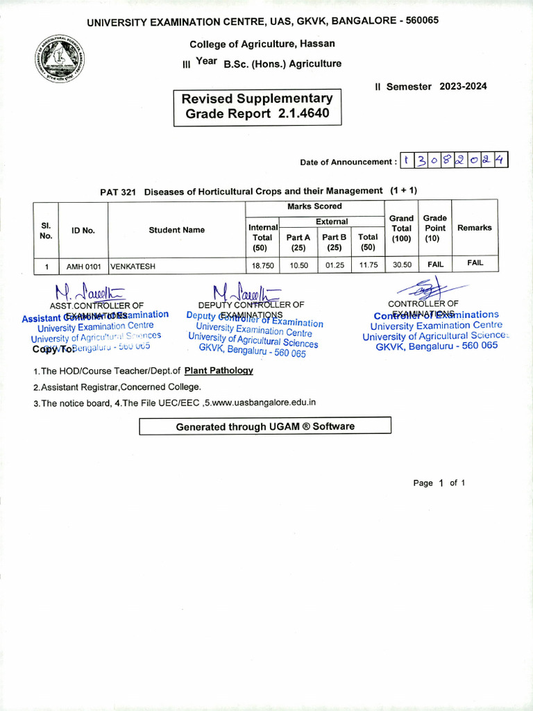 Coa Hassan Revised Grade Reports 08 2024 | PDF
