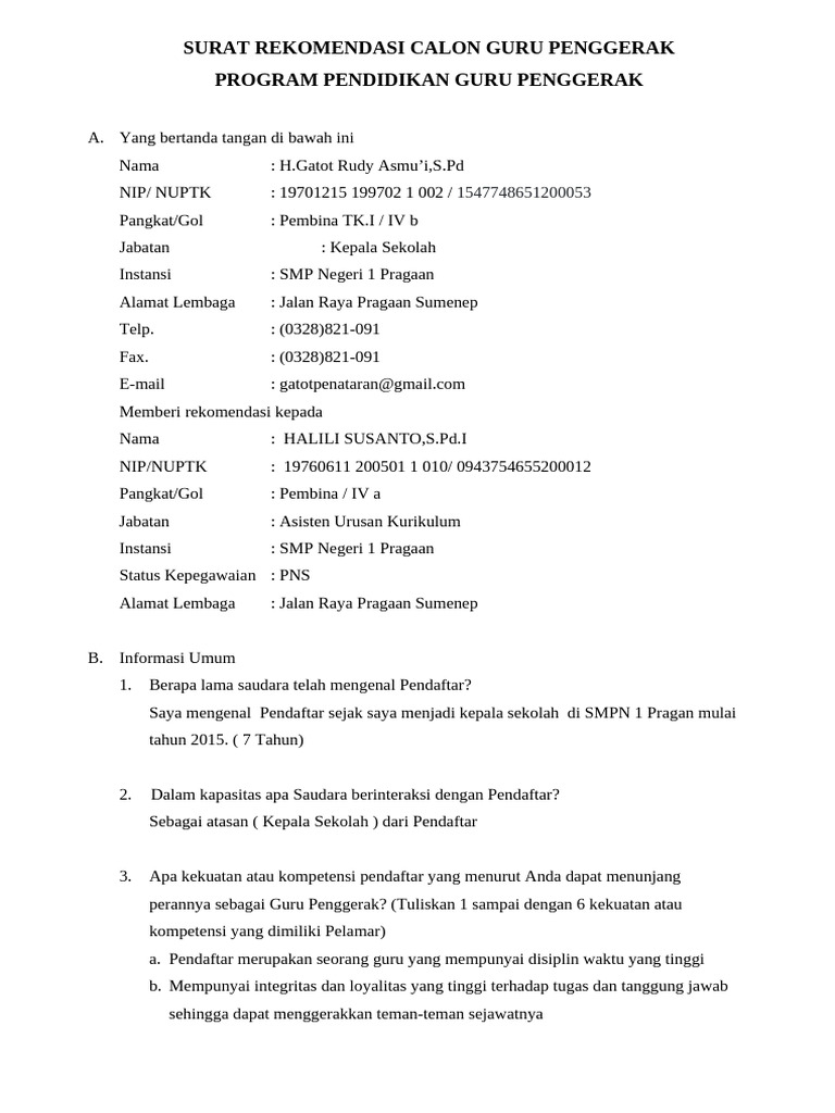 Rekomendasi CGP 7 | PDF