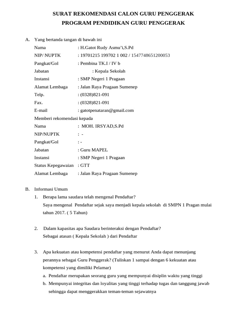 Rekomendasi CGP 9) | PDF