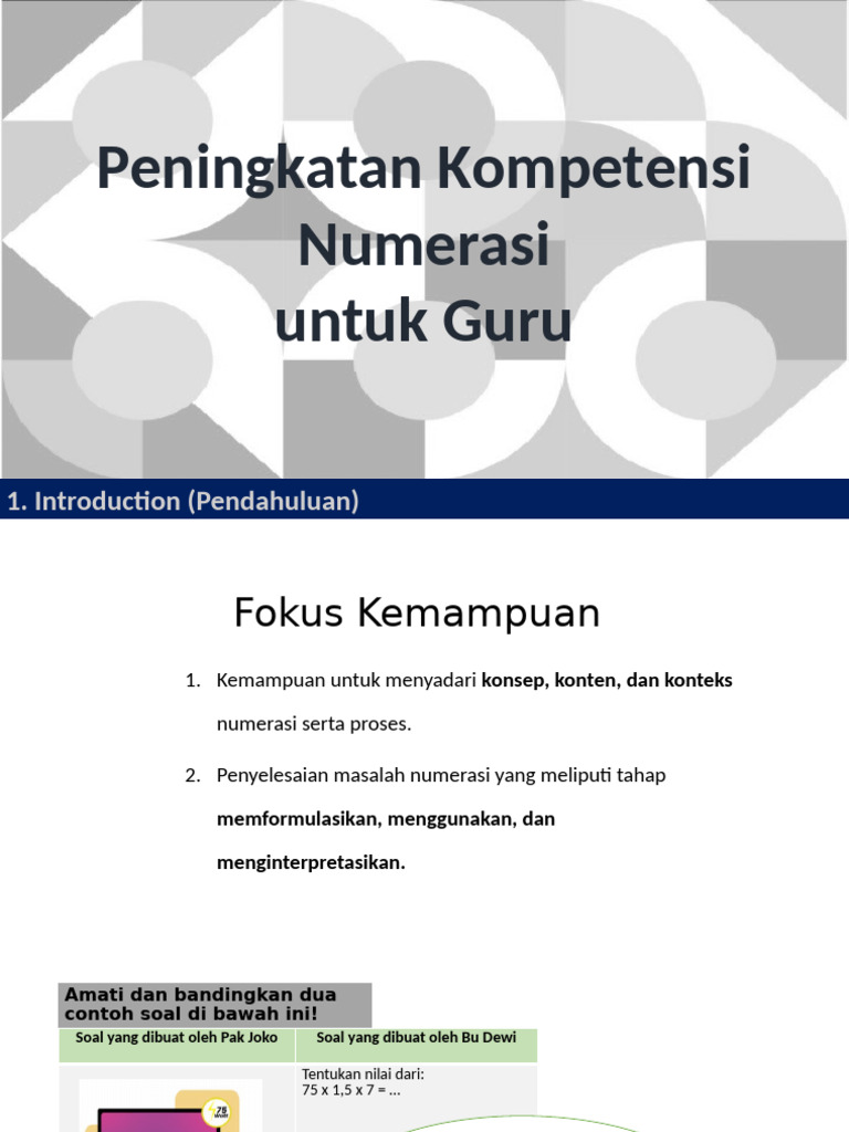 Panduan Modul Numerasi | PDF