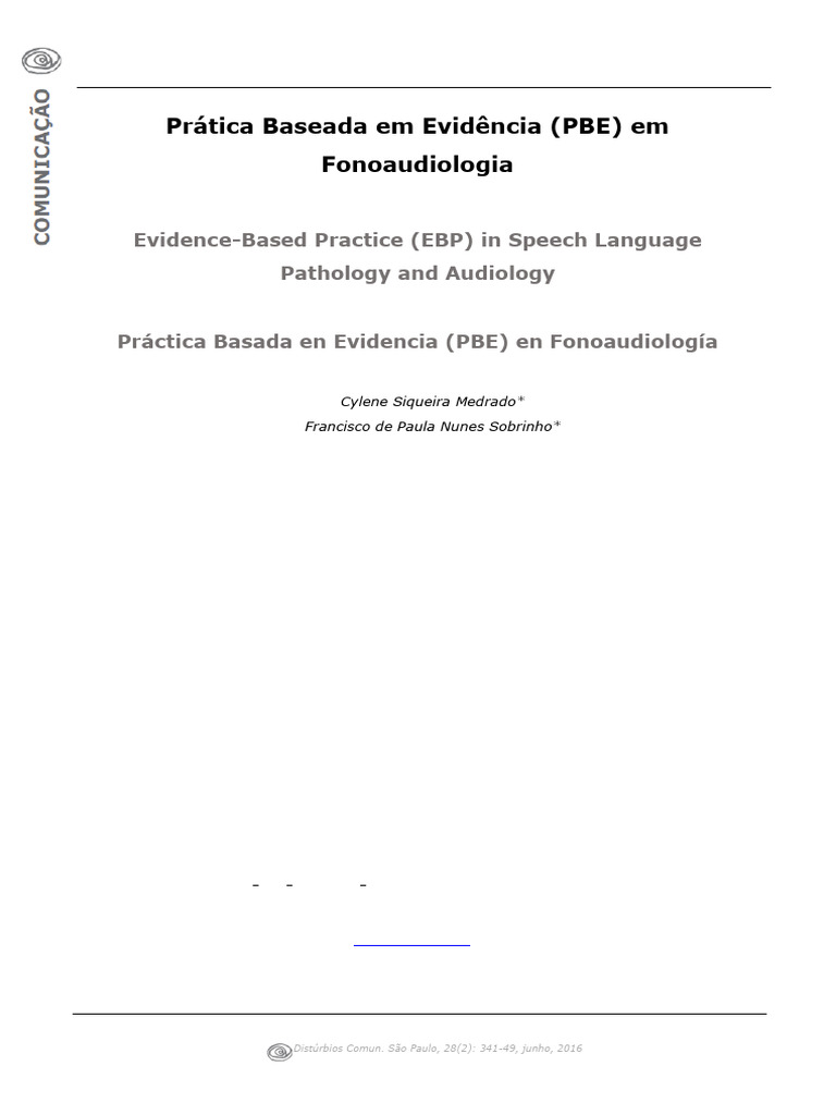 PBE em Fonoaudiologia | PDF