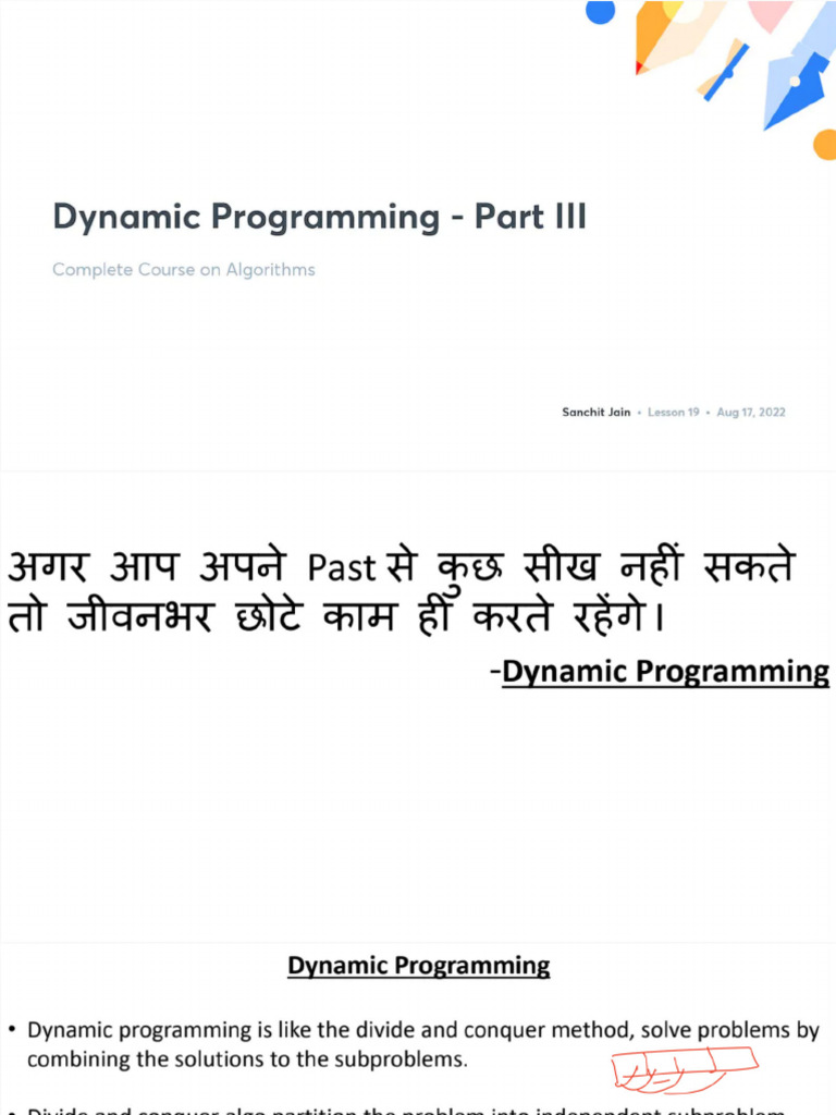 Dynamic Programming Part III With Anno | PDF