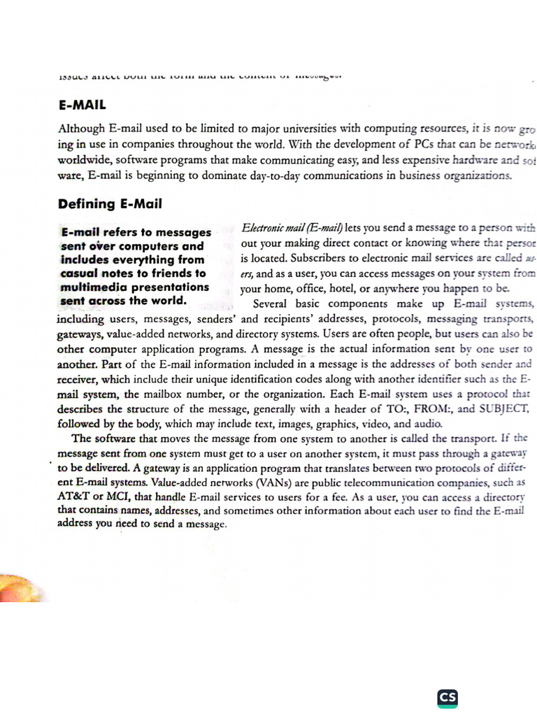 Chapter 5 Email | PDF