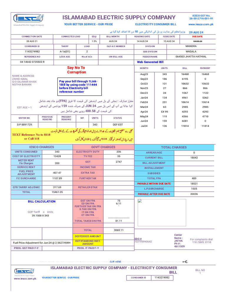 Electric Bill | PDF