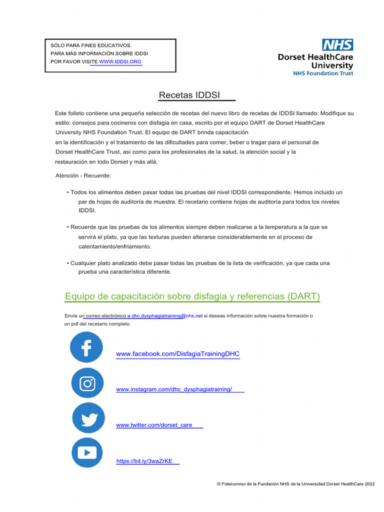 Dorset HealthCare IDDSI Recipe Book 18 Page Excerpt For IDDSI Festival ...