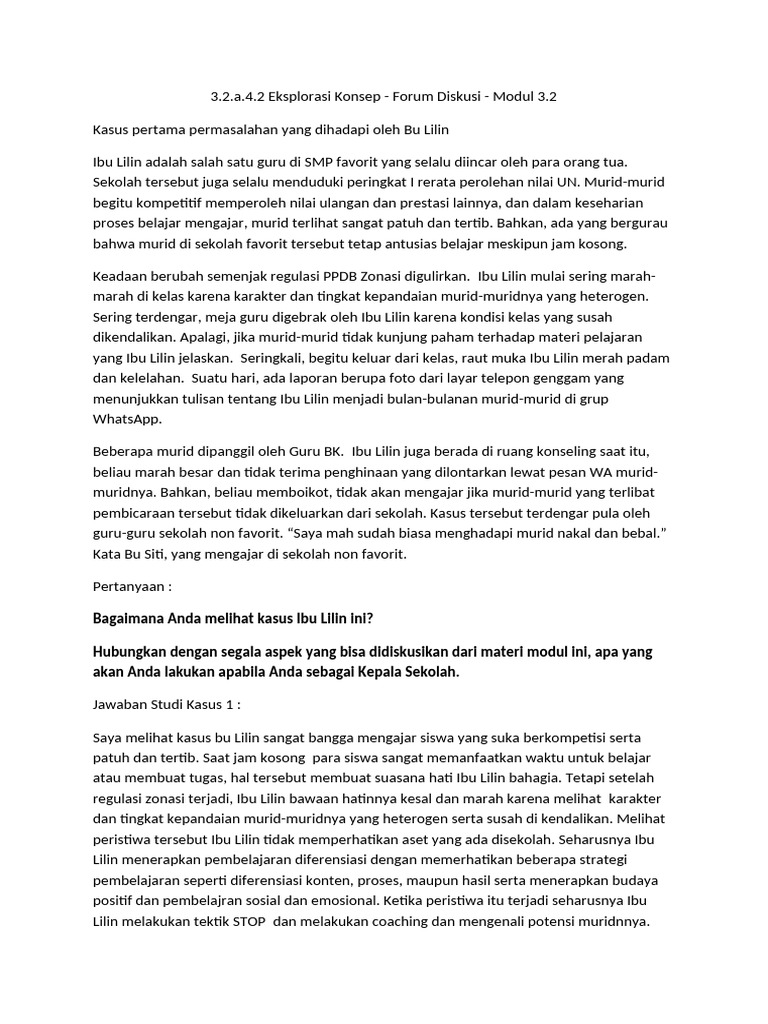 Ekplorasi Konsep Modul 3.2-Forum Diskusi | PDF