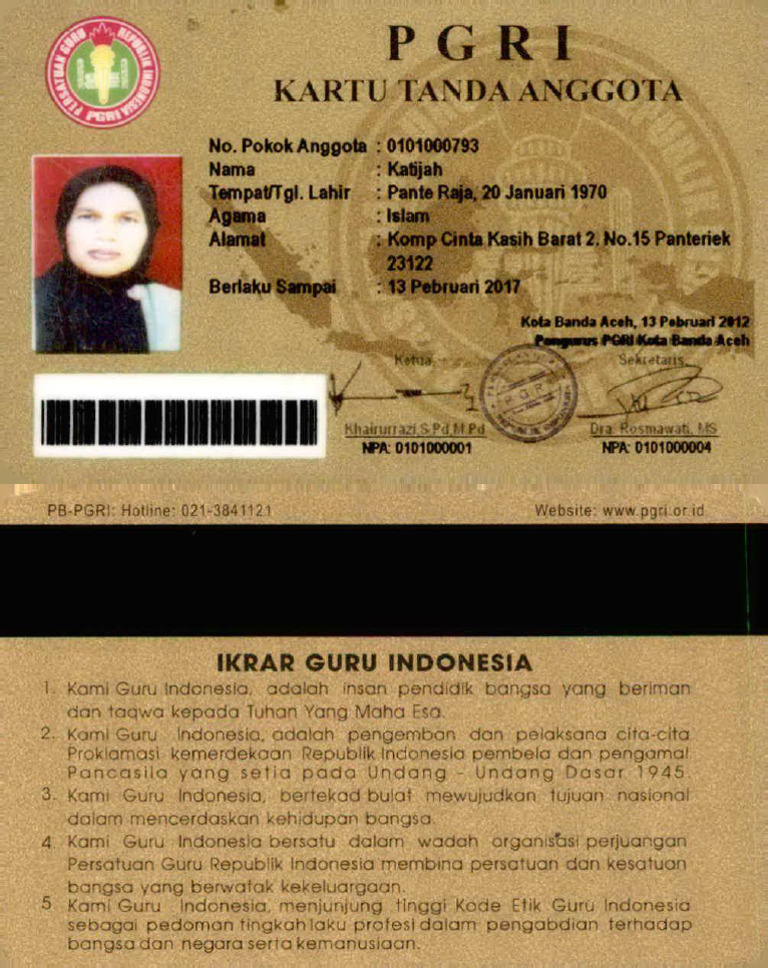 Kartu Pgri | PDF