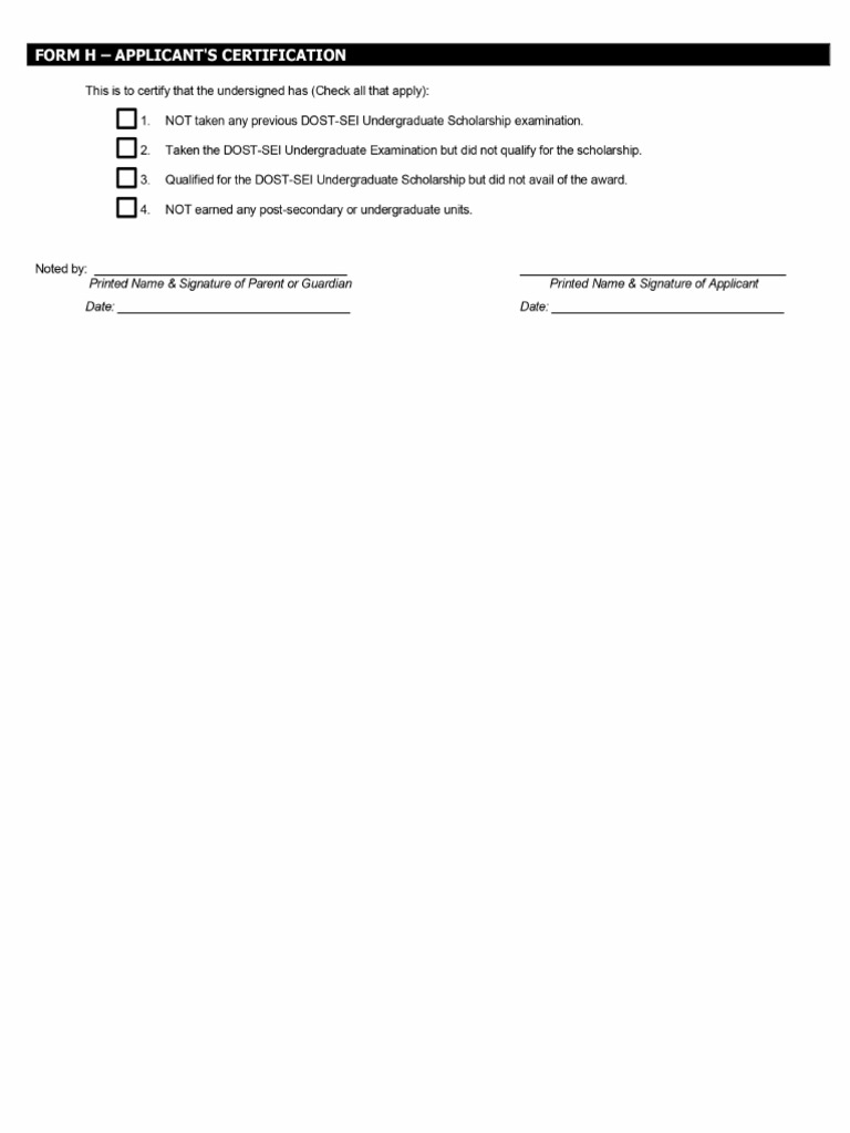 2022dost Form-H | PDF