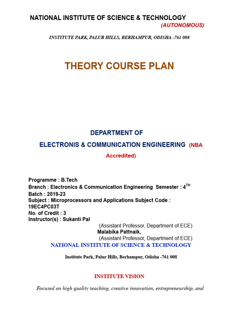 MPA - Teaching Plan | PDF