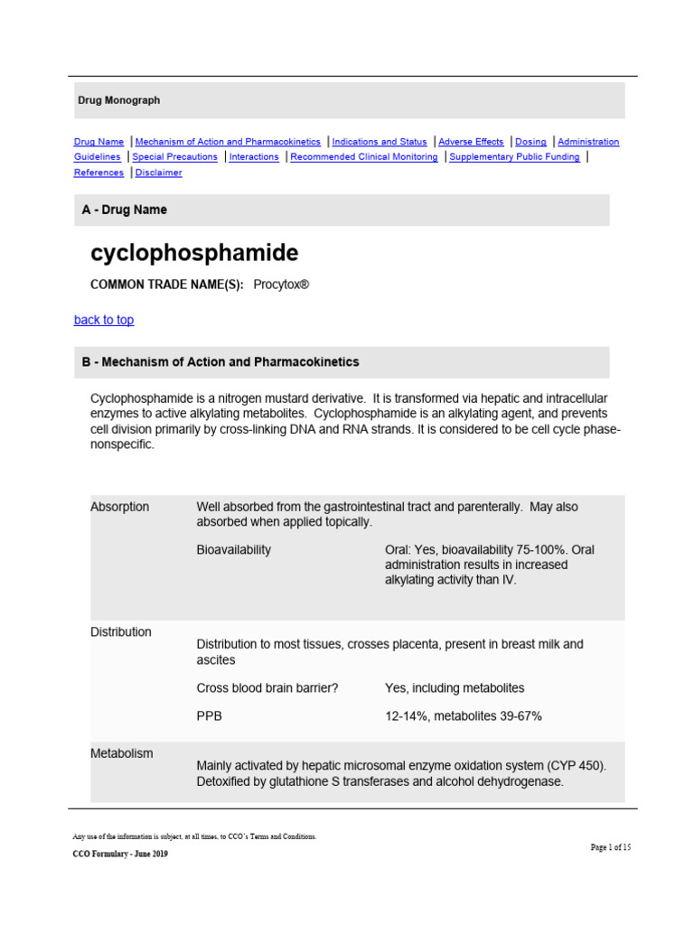 Cyclophosphamide | PDF