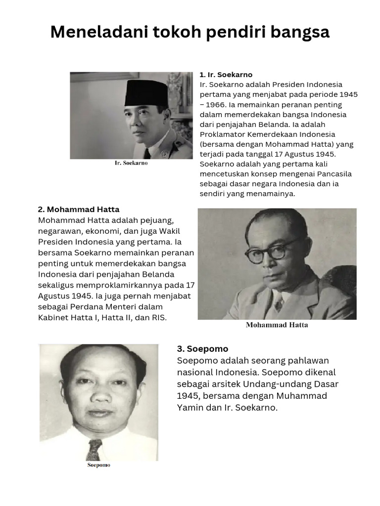 Tokoh Pendiri Bangsa | PDF