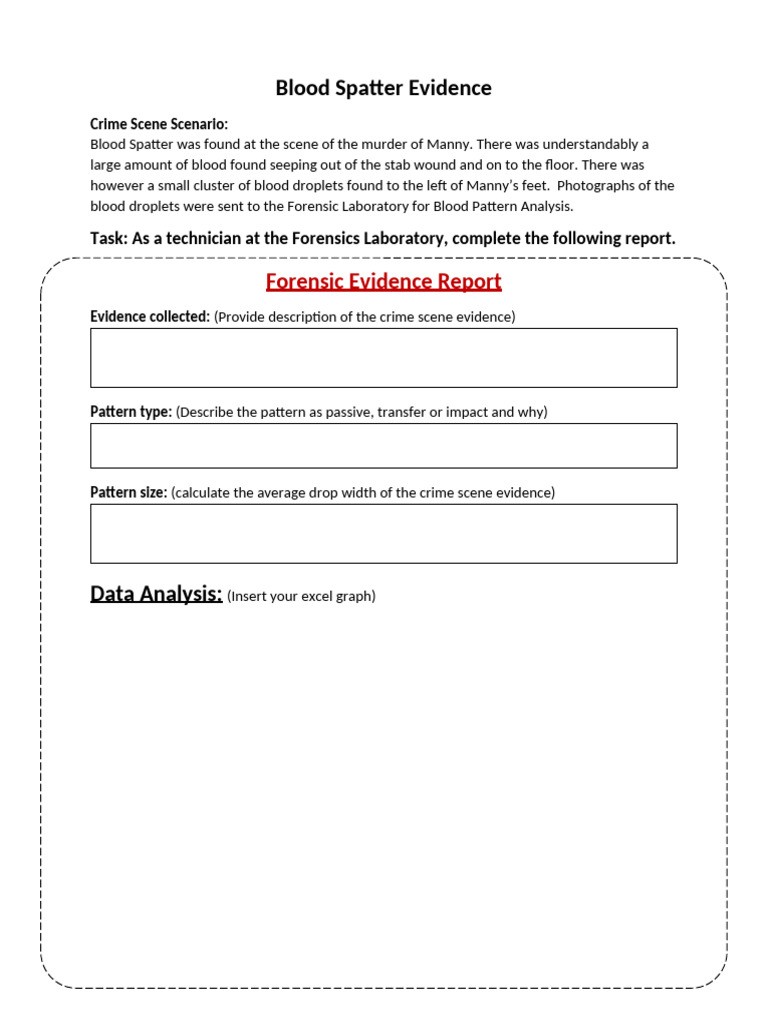 Blood Spatter Evidence | PDF