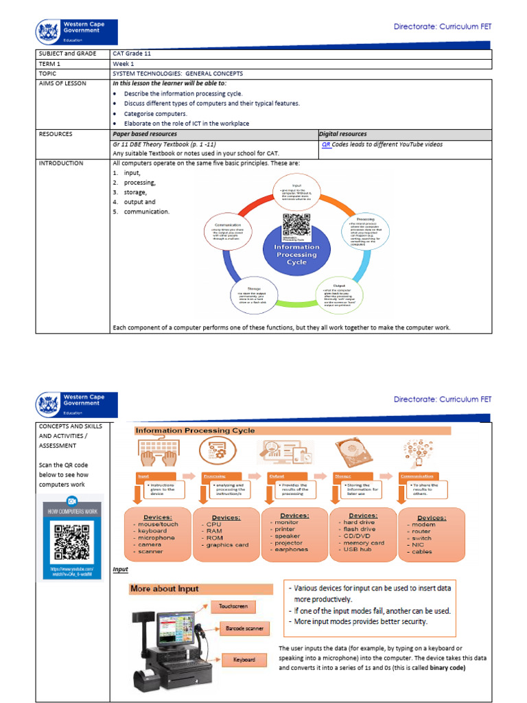 CAT - Grade 11 - T1 - W1 - 2021 | PDF