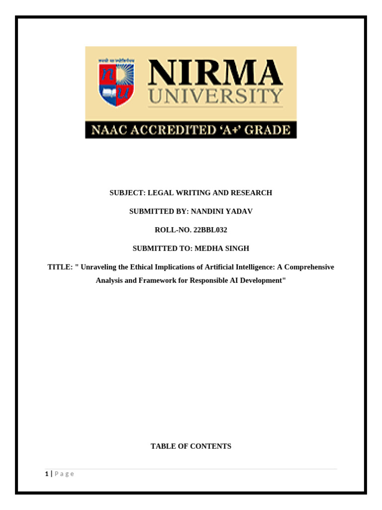 22BBL032 Legal Research Proposal | PDF