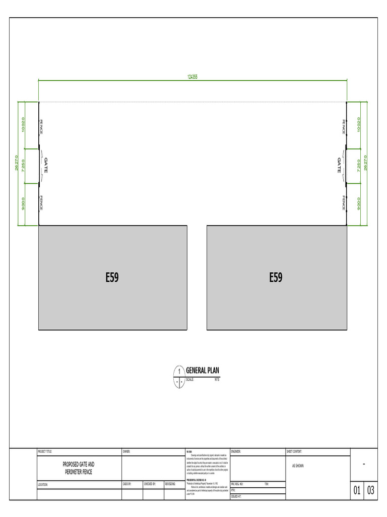 F1 & E60 Gate and Fence Plan v1.1 | PDF
