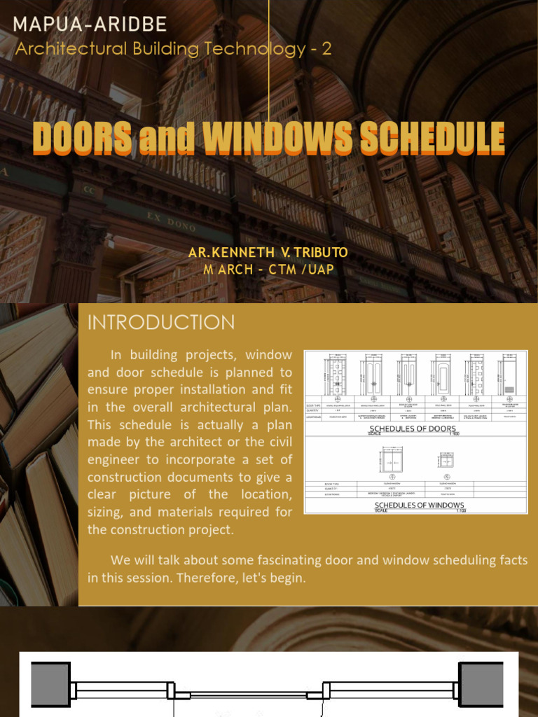 Sched Door and Windows Lecture | PDF