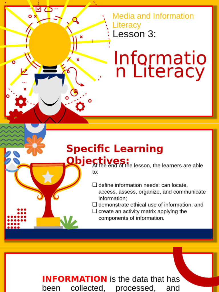 Mil Lesson 3 Information Literacy | PDF