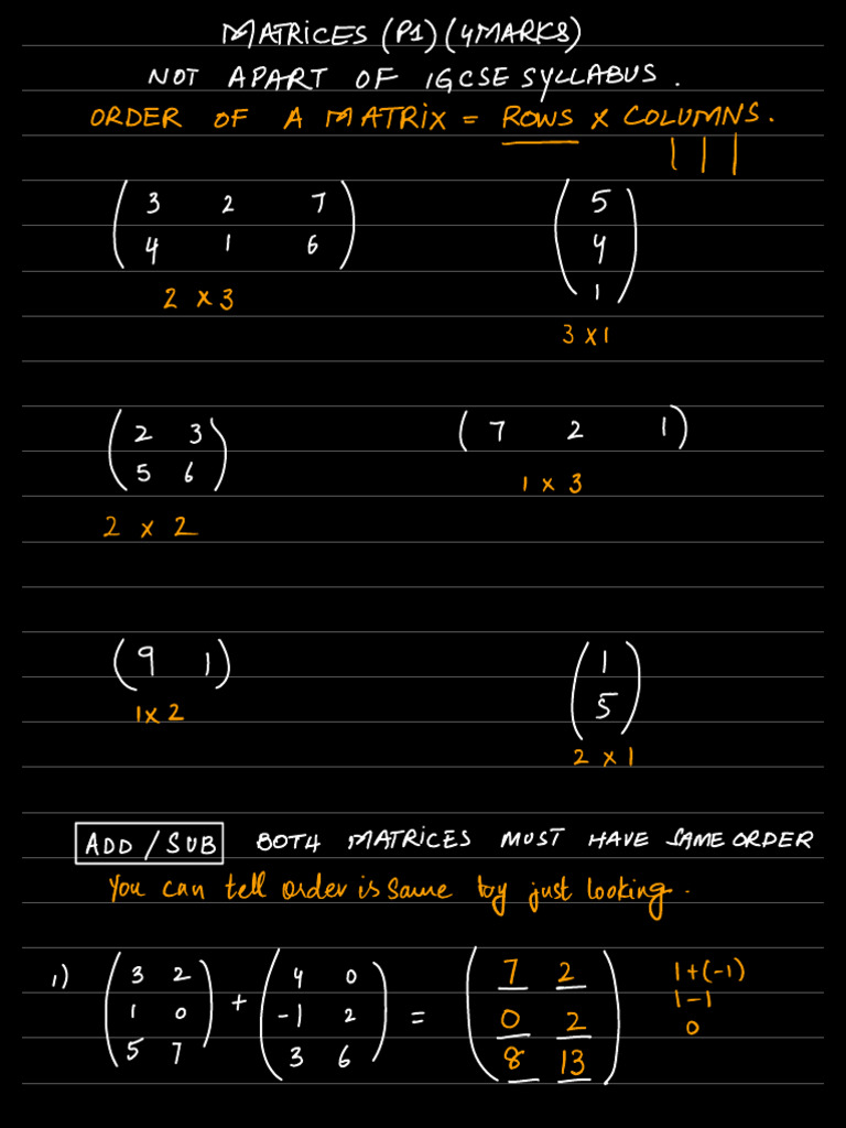 Matrices | PDF