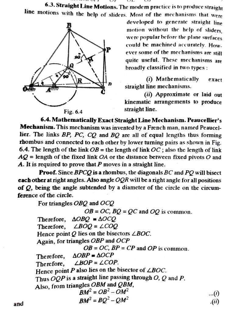 Straight Line Mechanism - Paucellier | PDF