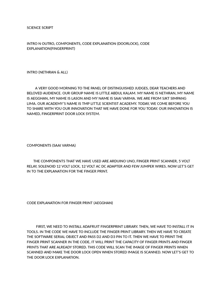Science Script | PDF