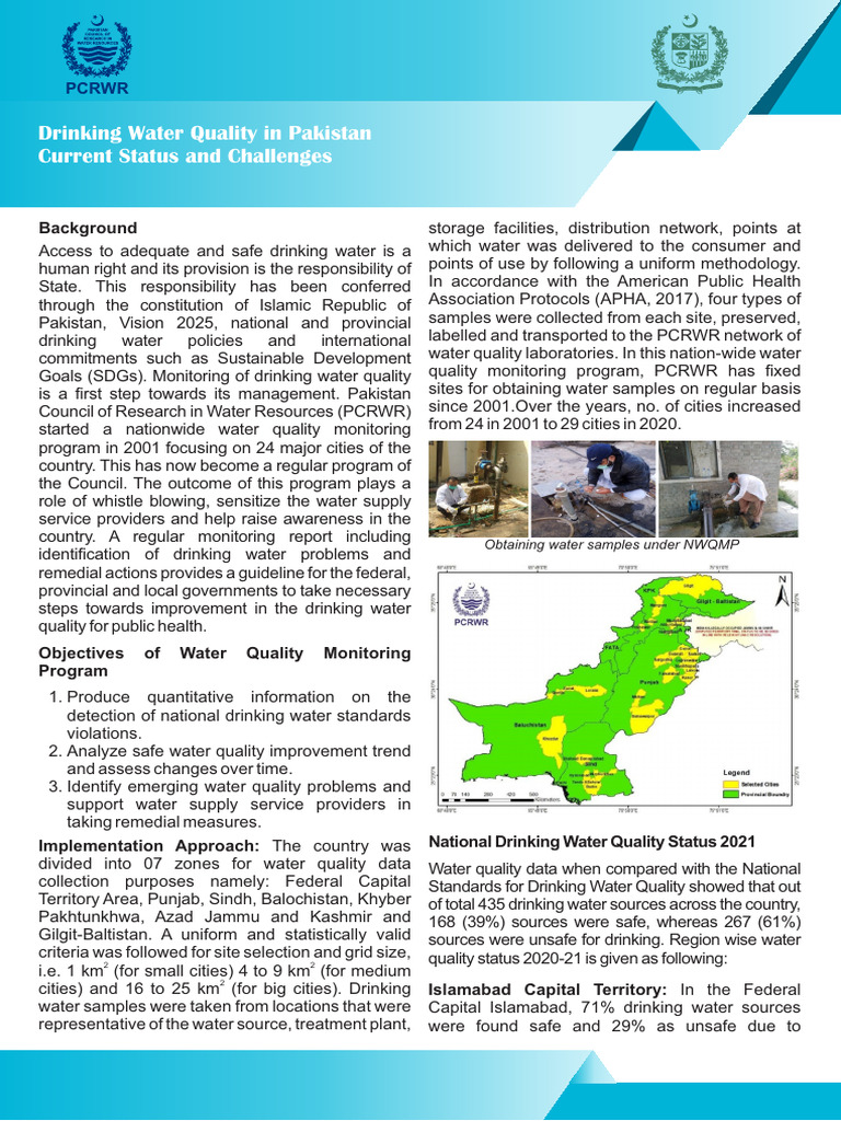 Pakistan Drinking Water Quality Report 2021 | PDF | Drinking Water ...