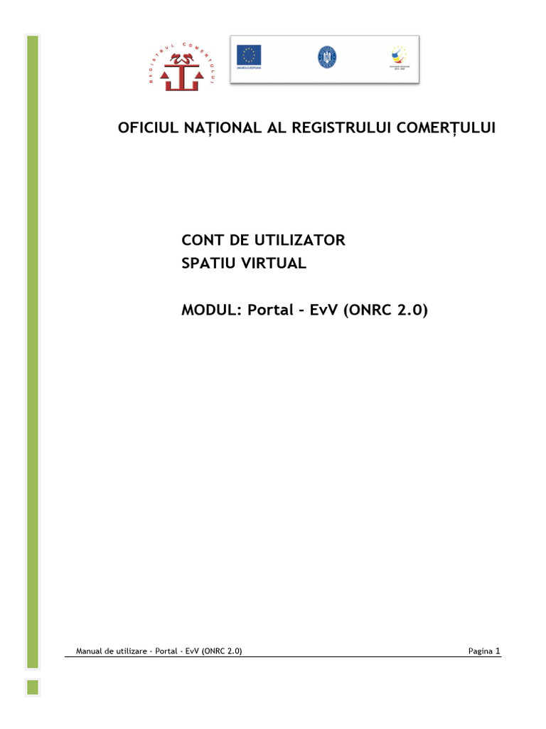 GHID utilizator ONRC | PDF