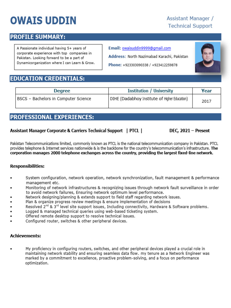 Owais CV | PDF