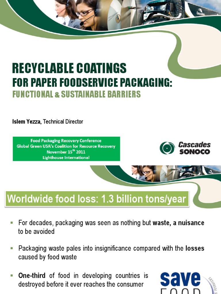 Recyclable Coatings For Paper Food Service Packaging | PDF | Packaging ...