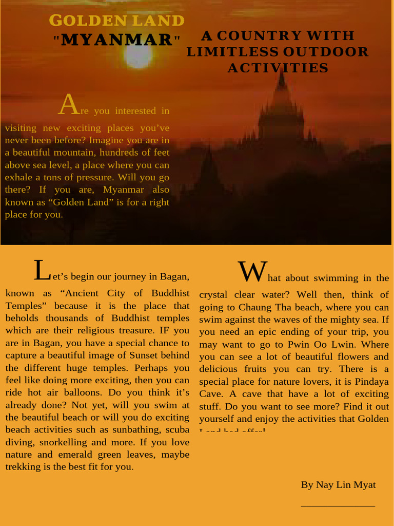 Golden Land Myanmar | PDF