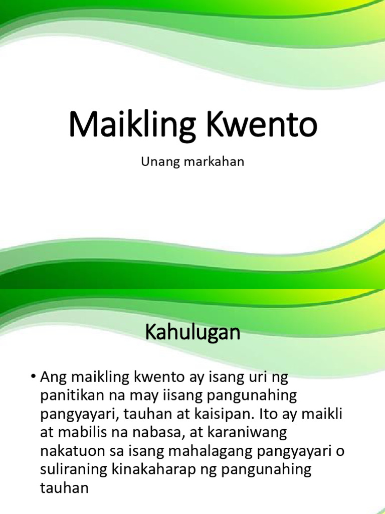 Maikling Kwento Unang Markahan | PDF