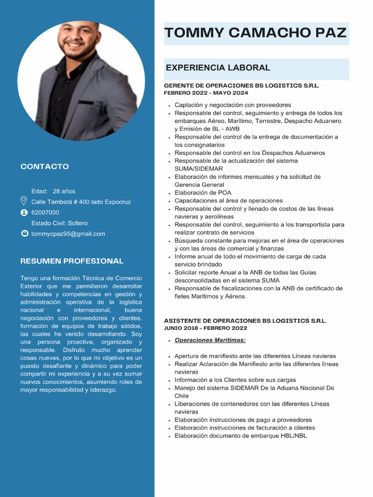 CV Tommy Camacho | PDF
