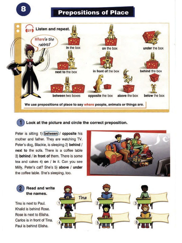 Preposition of Place - Round Up | PDF
