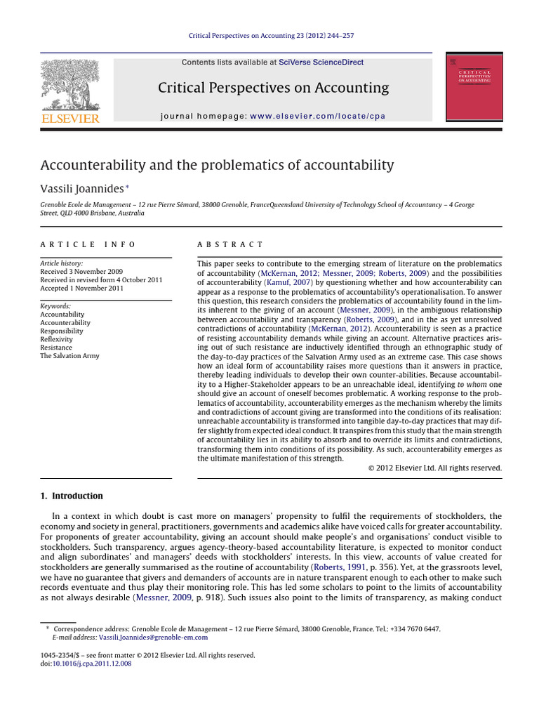 Acc and The Problematic of Acc | PDF