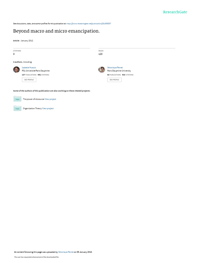 Beyond Macro and Micro Emancipation | PDF