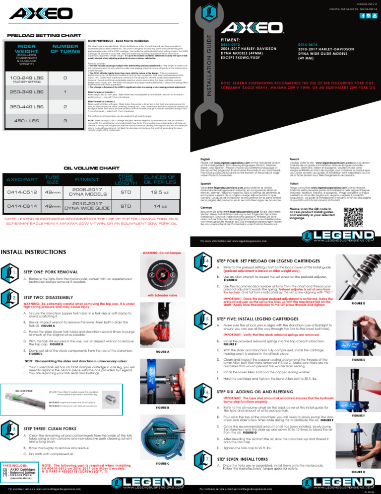 Legends Suspension Install Guide Dyna | PDF | Harley Davidson | Vehicles
