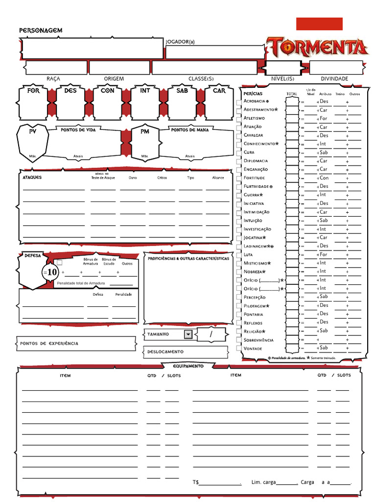 Ficha T20 Gaius-Dormin | PDF