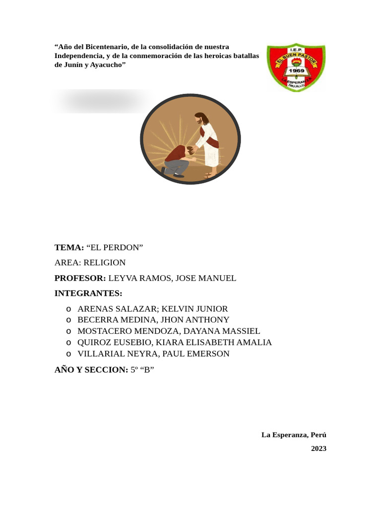 El Perdón Tema 2 | PDF