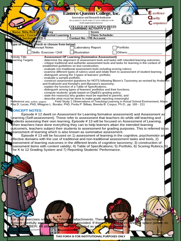 13 Ok | PDF | Educational Assessment | Language Arts & Discipline