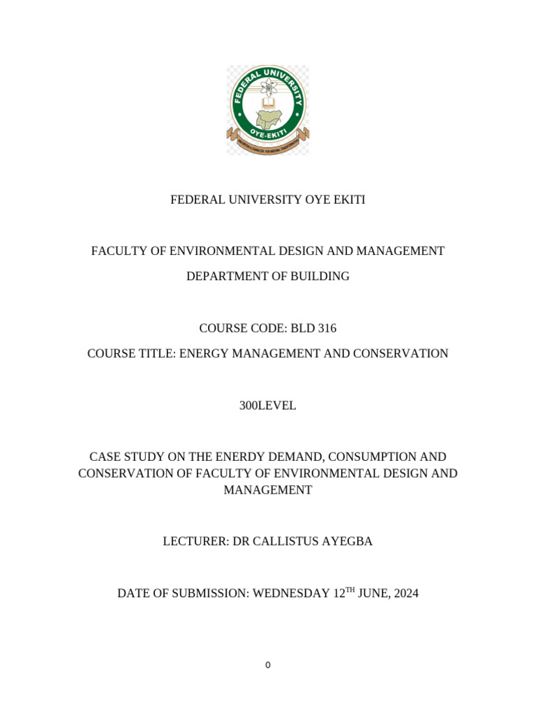 Energy Management Case Study: BLD 316 | PDF | Energy Development ...