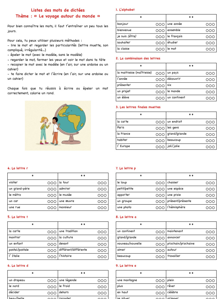 Liste-Mots-Graphémo-Thème 2 | PDF