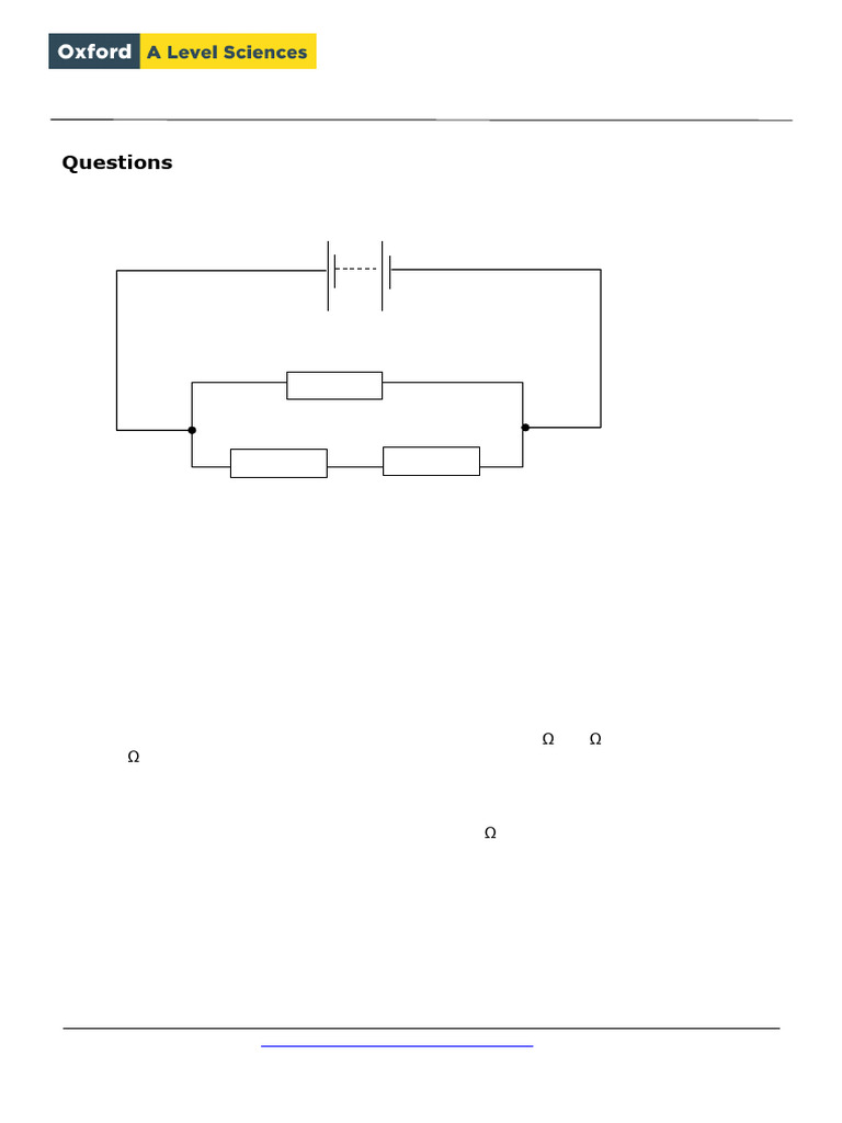 Circuit Calculations - Questions | PDF