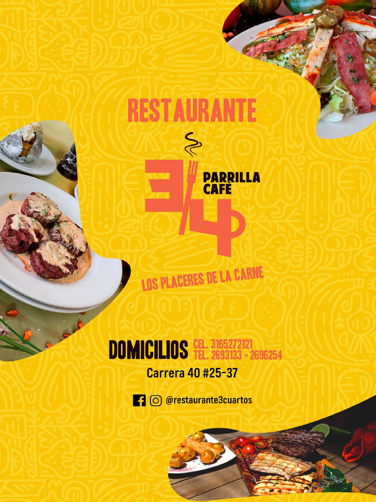 Restaurante 3 4 Carta 2024 | PDF