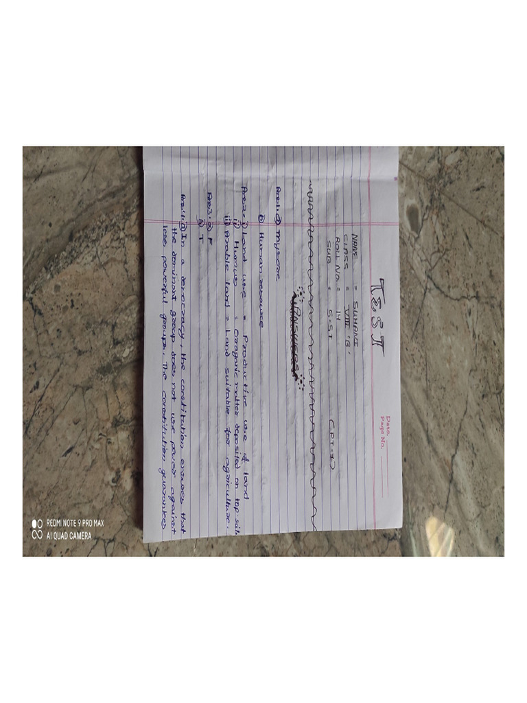 Suhani social science answer sheet | PDF