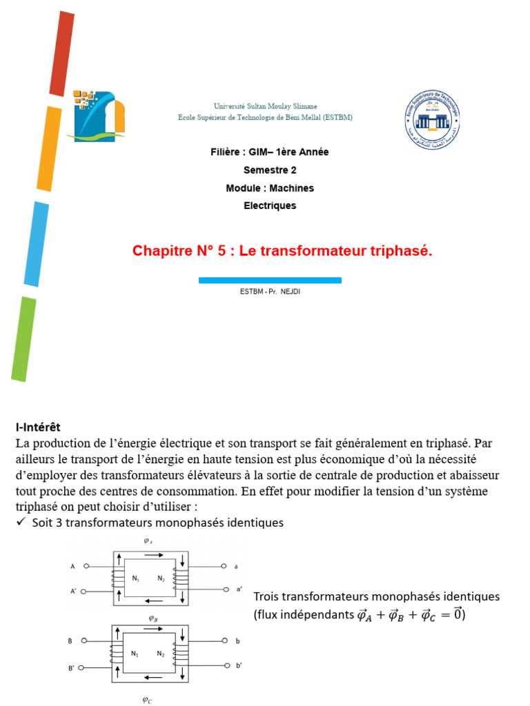 Chapitre 5 Le Transformateur Triphasé | PDF